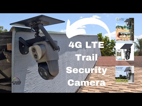 4G LTE Trail Security Camera 10X Optical Zoom, Battery Solar Panel and ...